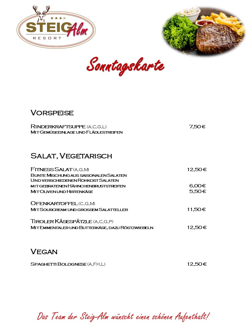 GASTRONOMIE - Steig-Alm - Hotel & Restaurant